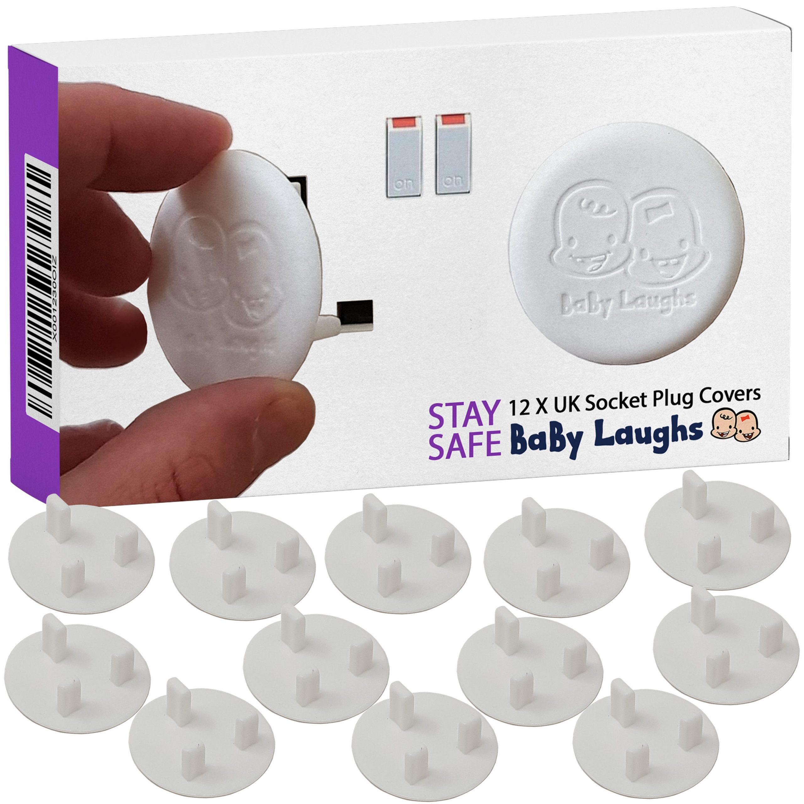 Plug Socket Covers for Baby Proofing – 12 Pack Tight Fit Waterproof ...